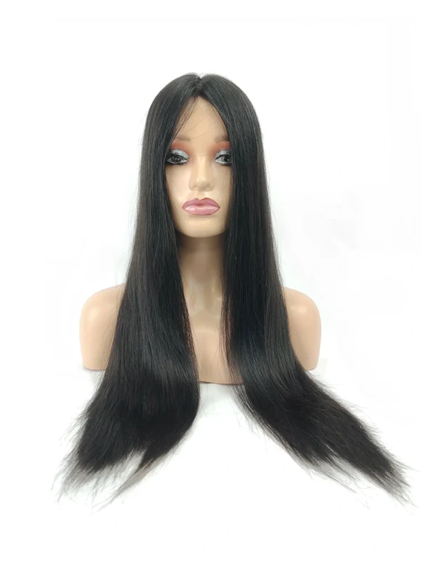 10"x10" Base 4"x4" Silk Top Fishnet Hair Topper Straight Virgin Hair ...