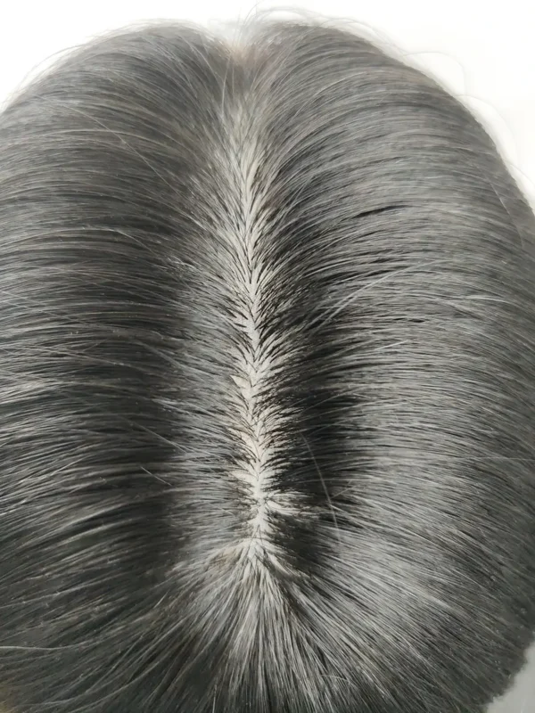 10"x10" Base 4"x4" Silk Top Fishnet Hair Topper Straight Virgin Hair ...